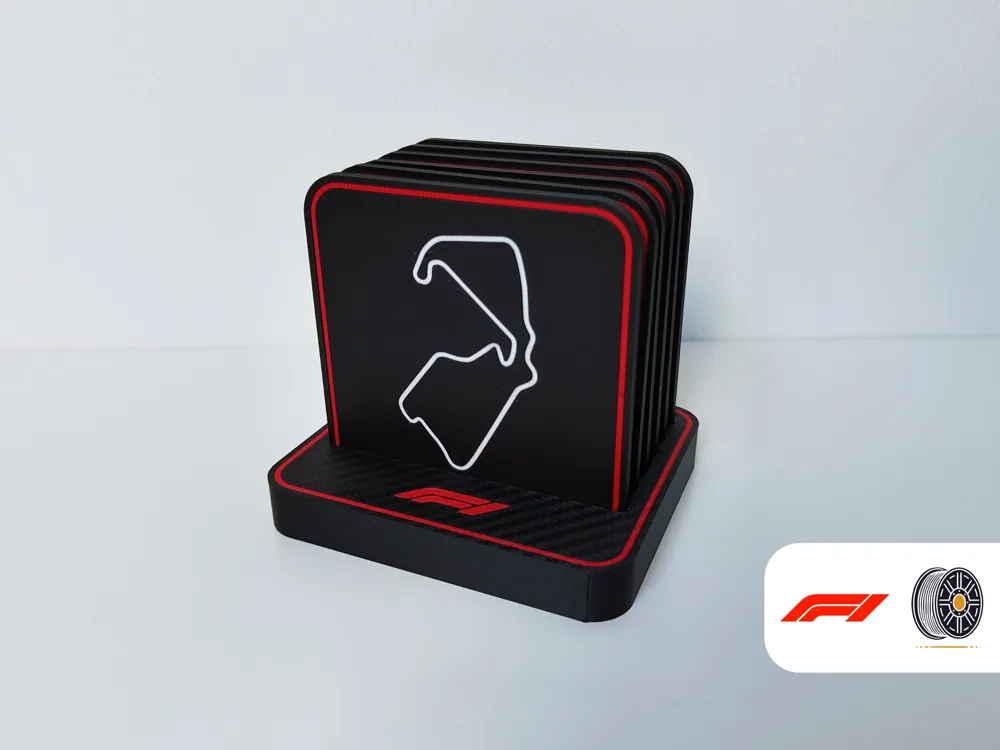 Formula 1 Circuit Coaster Set | 6 Iconic Circuits by Mike.stl ...
