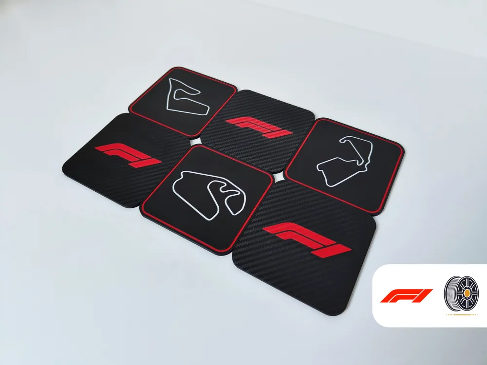 Formula 1 Circuit Coaster Set | 6 Iconic Circuits by Mike.stl ...