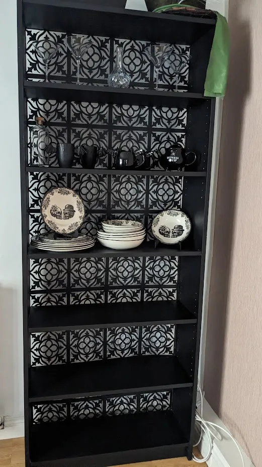 IKEA Billy Bookcase Gothic Back Panel with LEDs - Free 3D Print Model ...