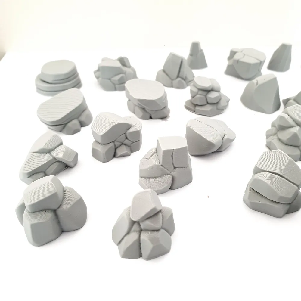 Stylized Rock Terrain Pieces by Midjam MakerWorld: Download Free 3D Models