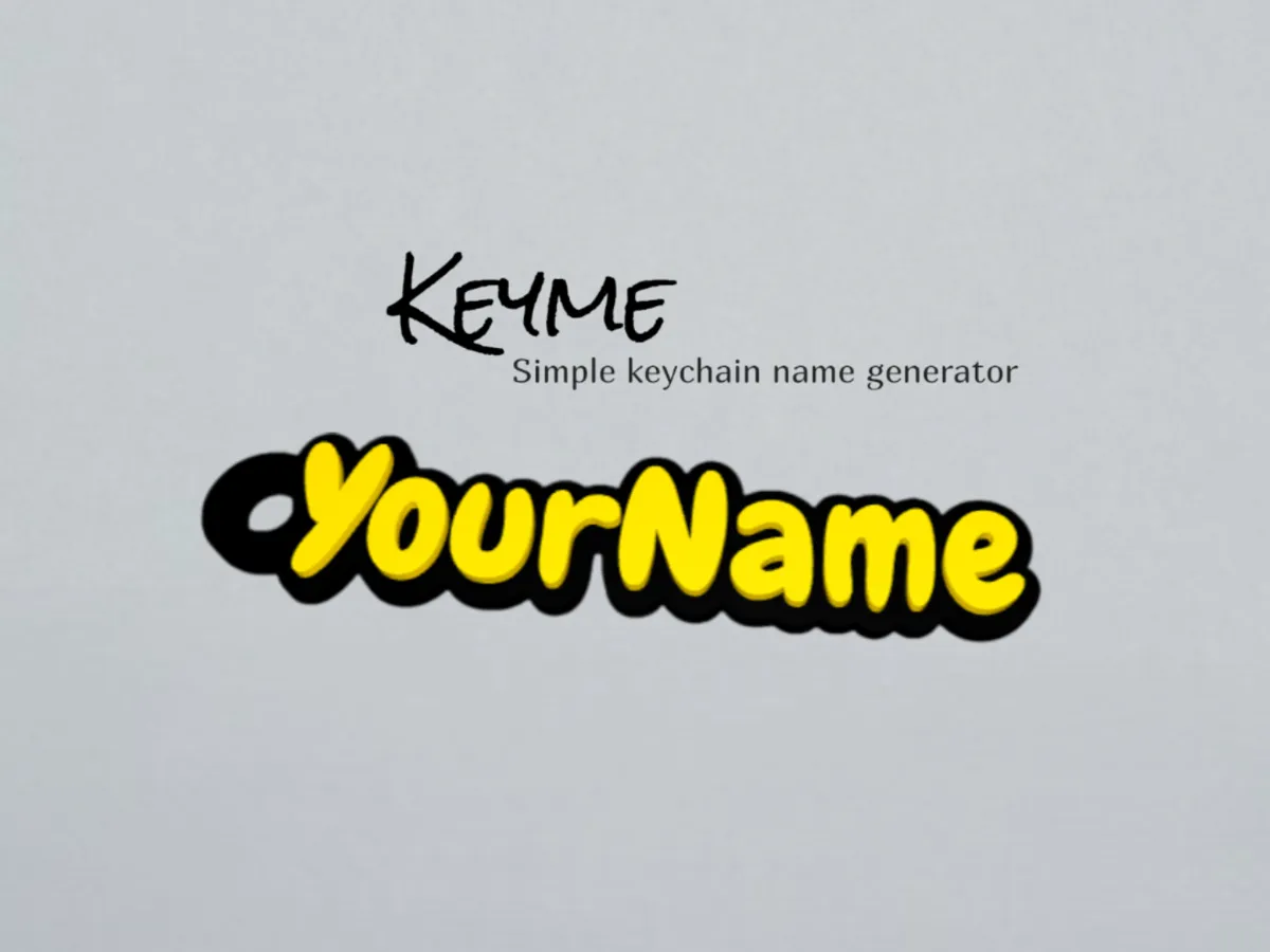 Keyme - Simple keychain name generator - Free 3D Print Model - MakerWorld
