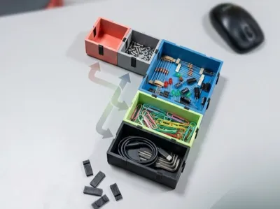 Sistema de almacenamiento modular / Cajas encajables - Modelo de ...