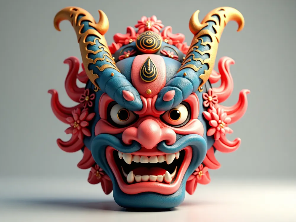 TRADITIONAL KABUKI MASK by LUX3D MakerWorld: Download Free 3D Models