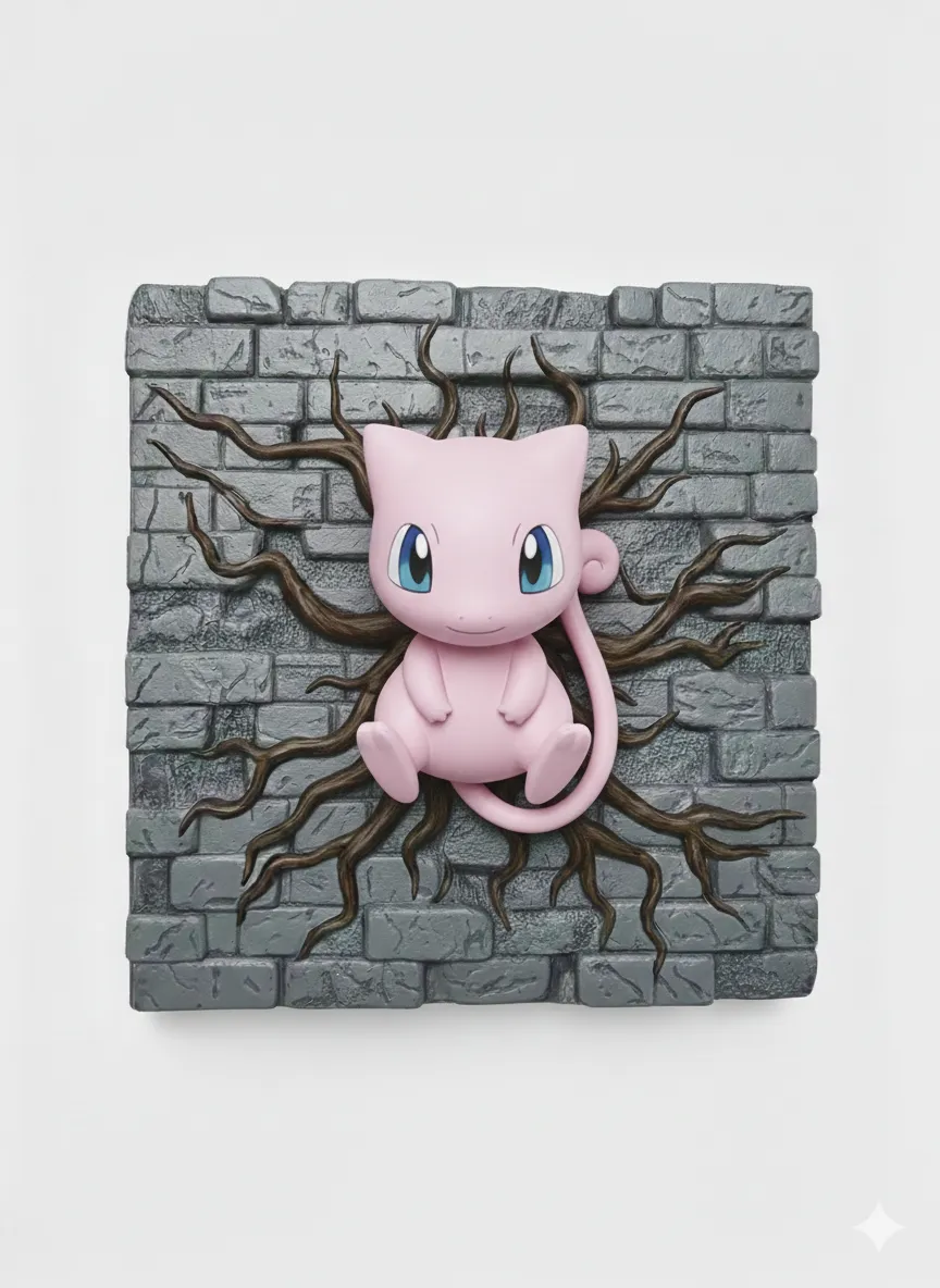 mew pokemon relief - different sizes - Free 3D Print Model - MakerWorld