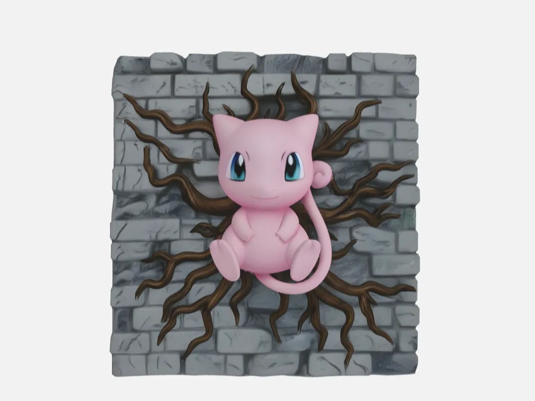 mew pokemon relief - Free 3D Print Model - MakerWorld