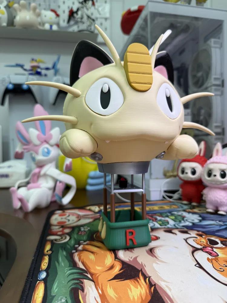 Pokemon Team Rocket Meowth Hot Air Balloon (Multi-color Assembly ...