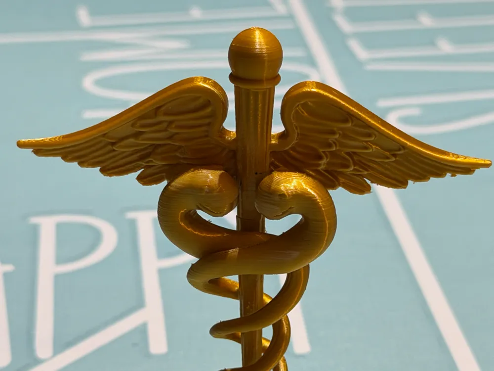 Caduceus staff - Free 3D Print Model - MakerWorld