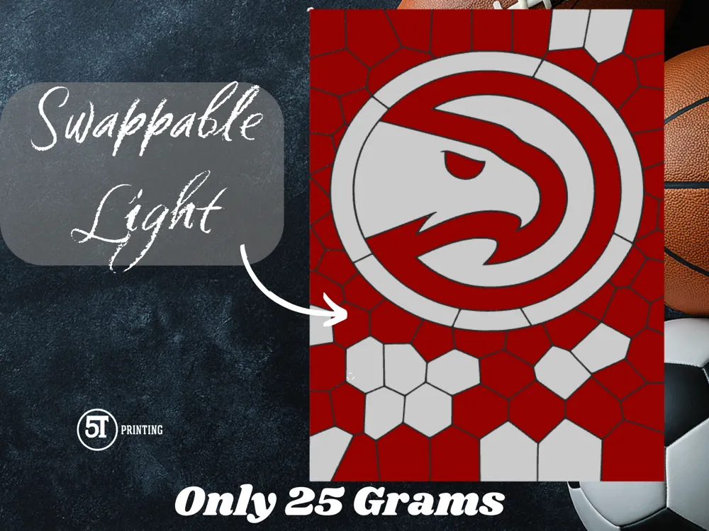 Atlanta Hawks light (swappable glass) by 5T Printing MakerWorld ...
