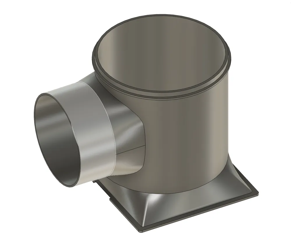 Hisense AC Exhaust T-Adapter – 4 Inch Duct - Free 3D Print Model ...