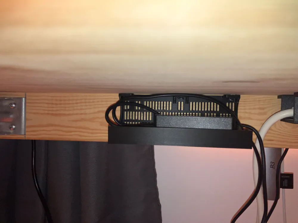 Under Desk Power Adapter Storage Box - Free 3D Print Model - MakerWorld