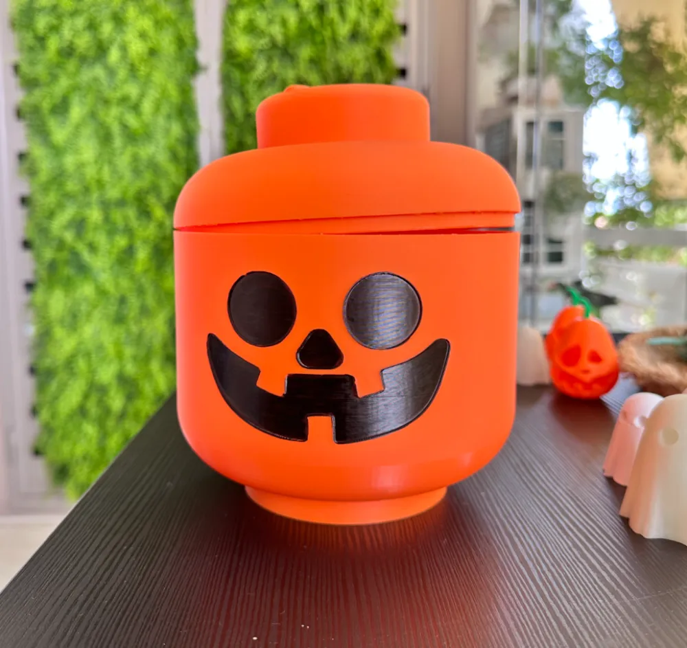 Pumpkin Storage Head - BRICK by Emanuele MakerWorld: Download Free 3D Models