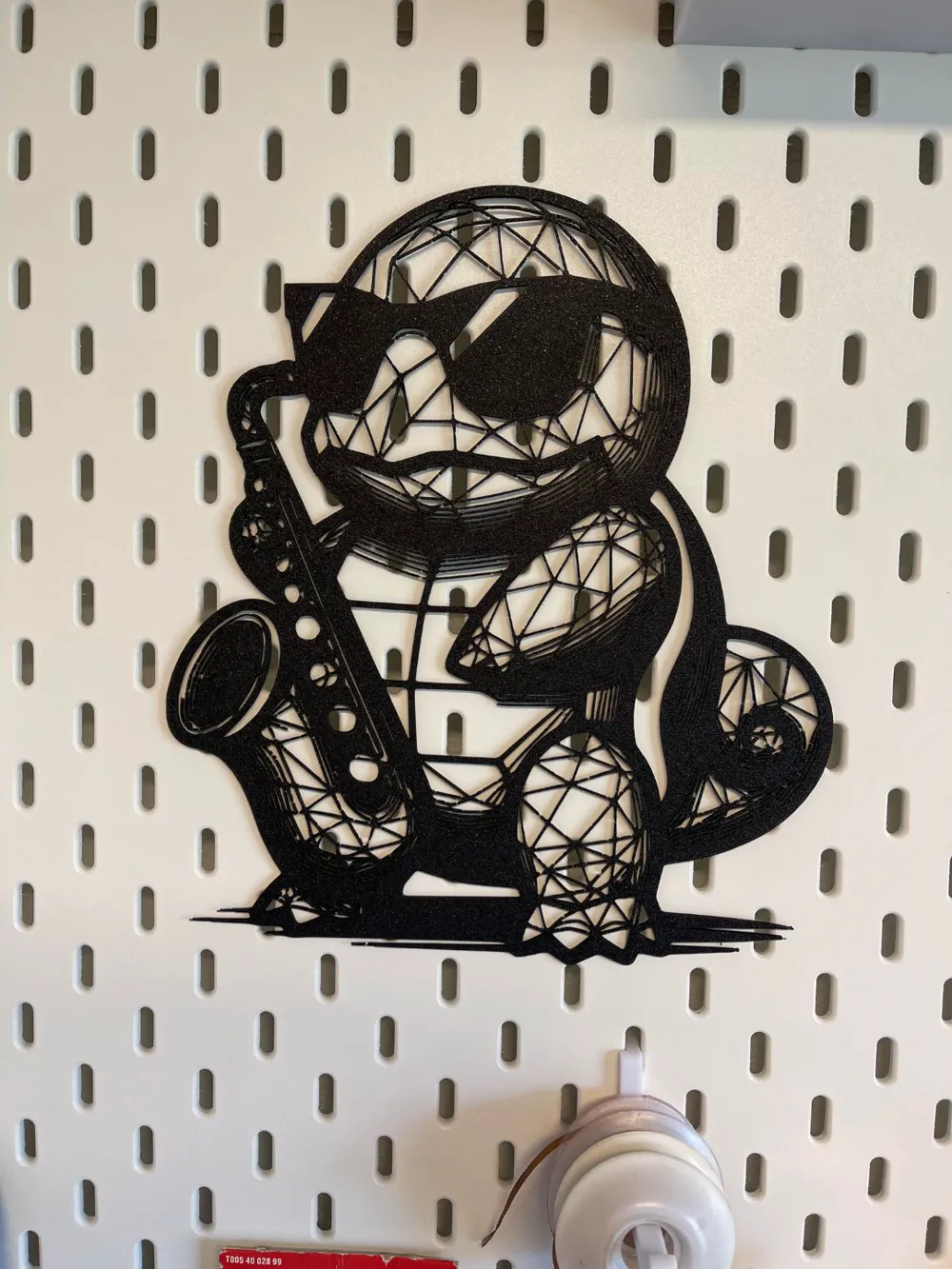 Squirtle with sunglasses and sax by The Line Art Girl