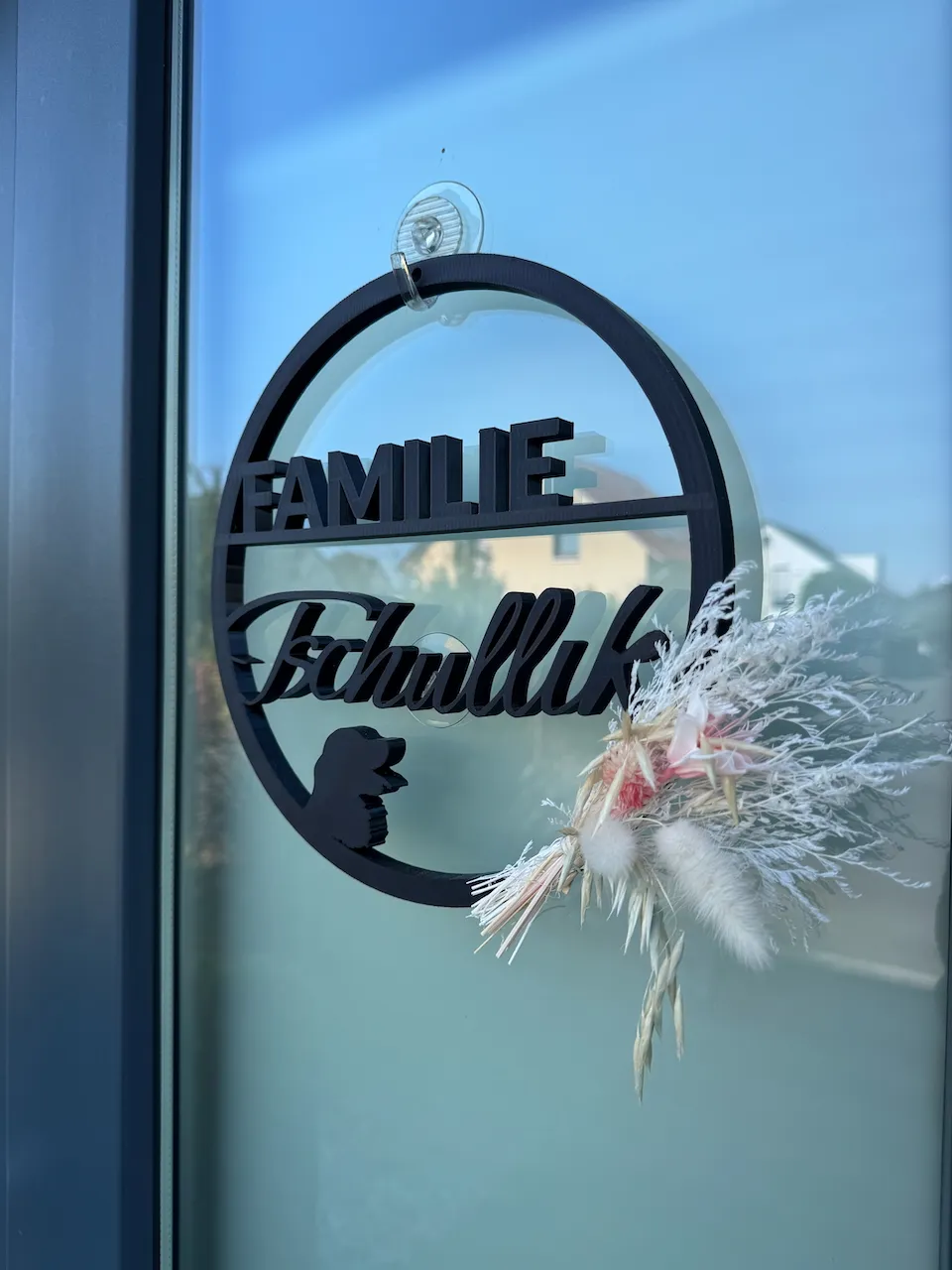 Decorative Front Door Ring with Customizable Name - Free 3D Print Model ...