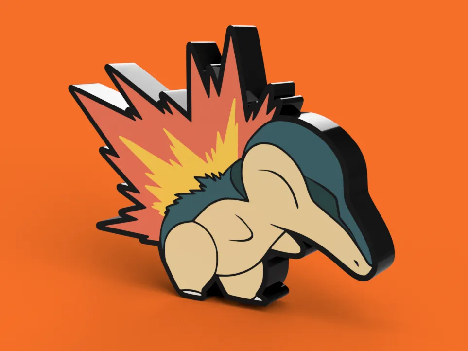 Cyndaquil Lightbox by Sitsero - MakerWorld