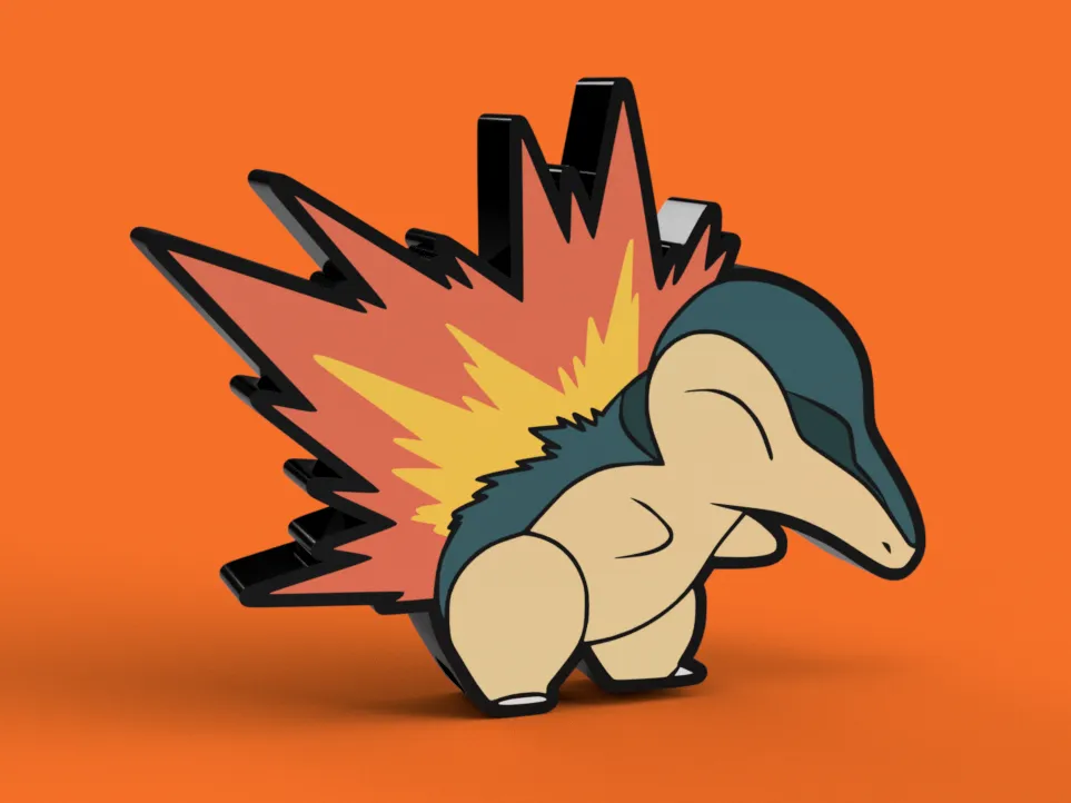 Cyndaquil Lightbox by Sitsero - MakerWorld