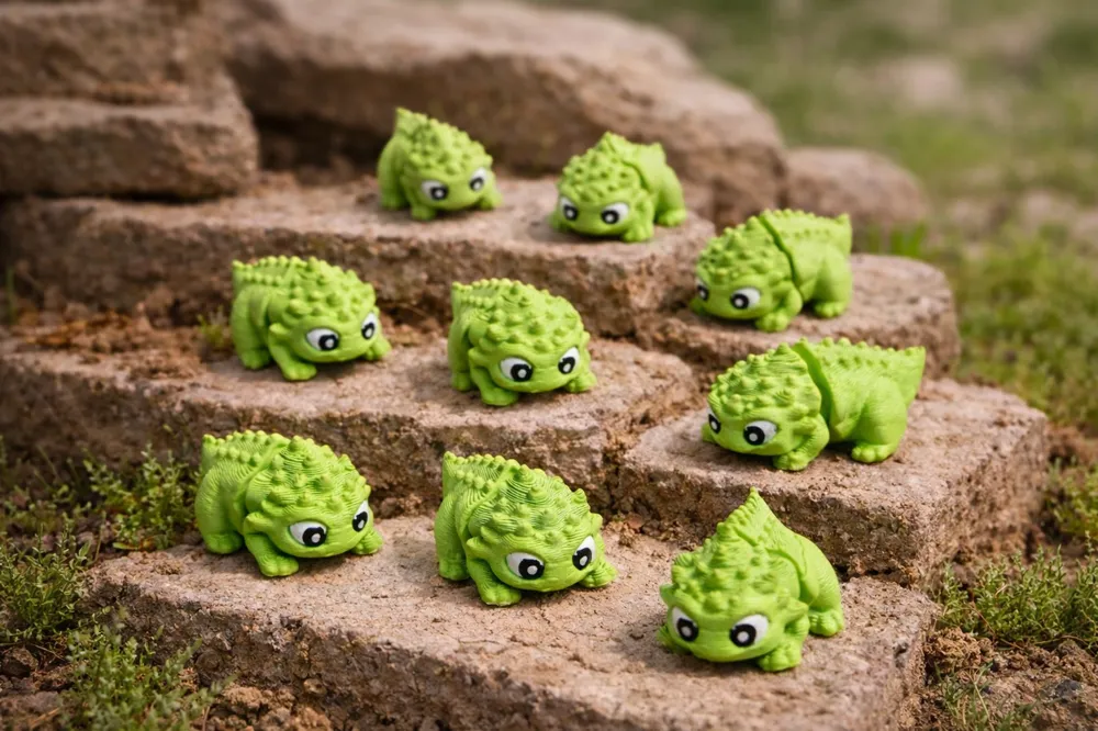 Flexi Horned Lizard (Mini Articulated) - Free 3D Print Model - MakerWorld