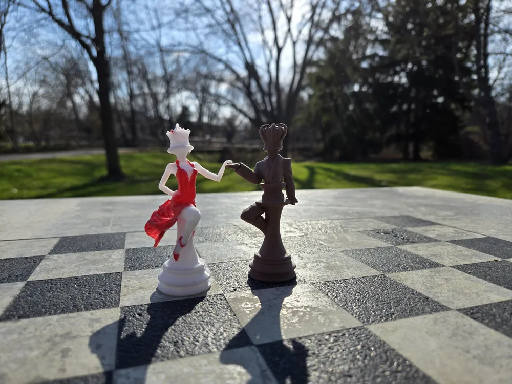 Chess King Queen standing/Dancing couple pose V2 by Vari217 MakerWorld ...