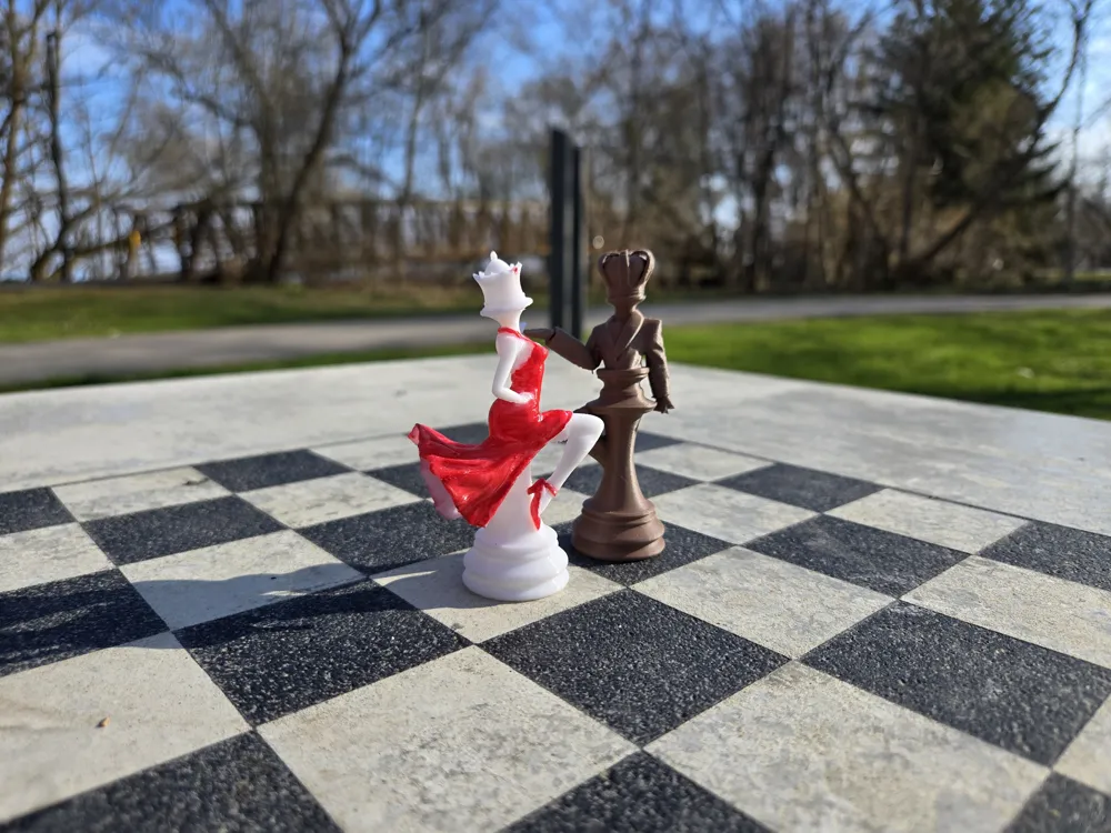Chess King Queen standing/Dancing couple pose V2 by Vari217 MakerWorld ...
