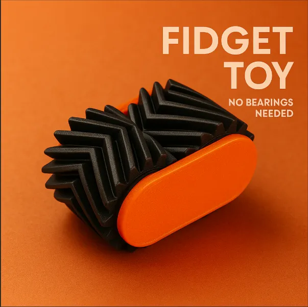 Helical Gear Fidget Toy – No Bearings Needed - Free 3D Print Model ...