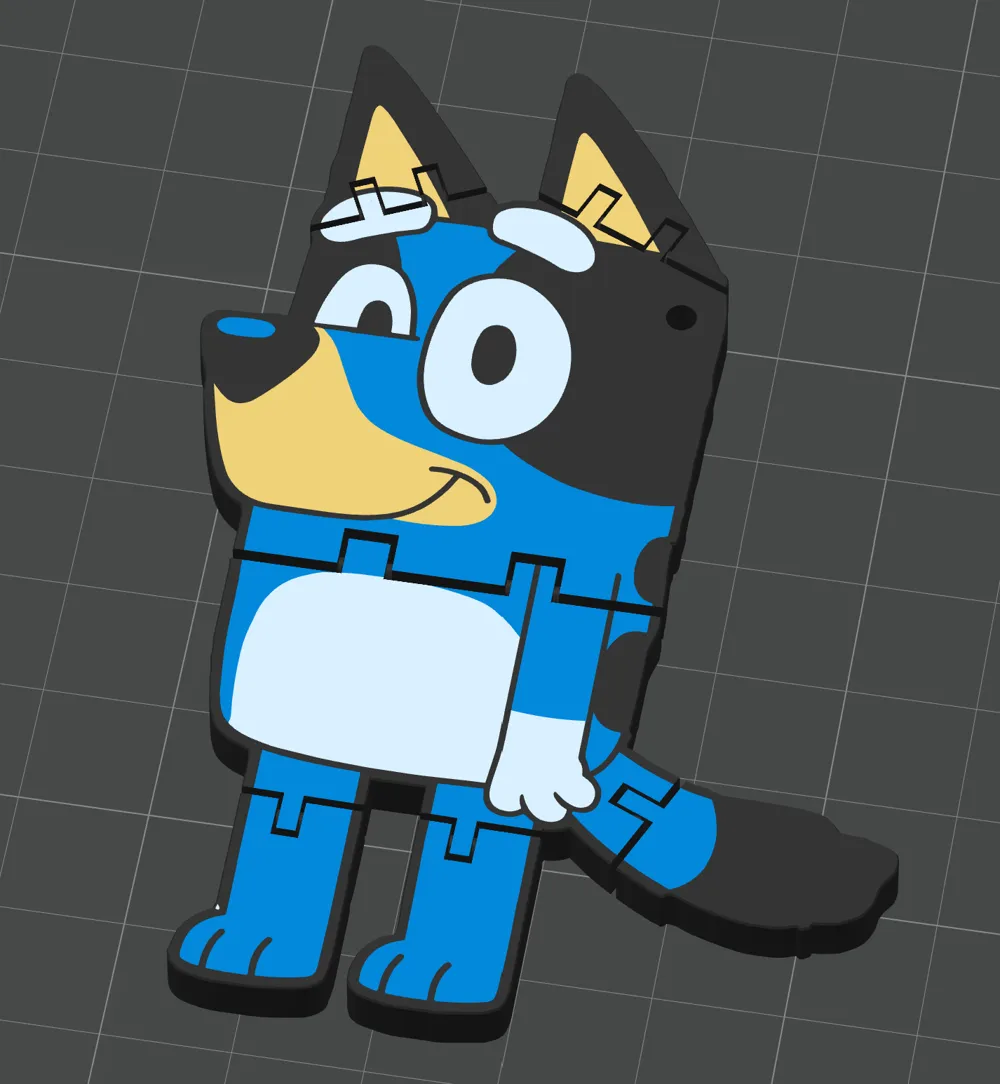 Bluey Keychain Articulated by BigBadChicken MakerWorld: Download Free ...
