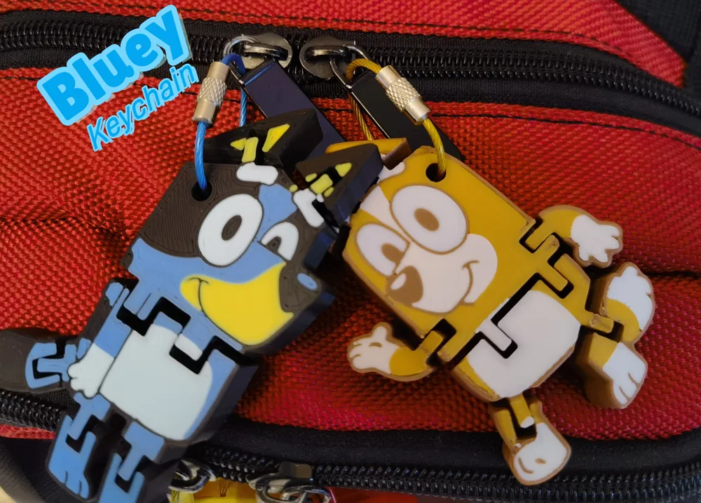 Bluey Keychain Articulated by BigBadChicken MakerWorld: Download Free ...