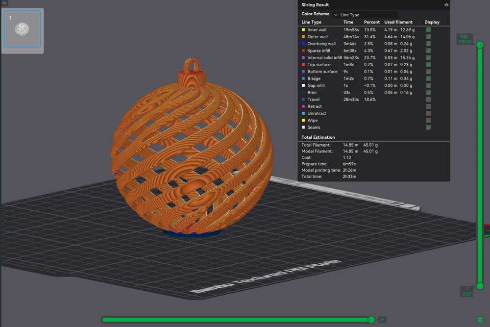 Ornamento Espiral | Material Mínimo - Modelo gratuito para impressão 3D - MakerWorld