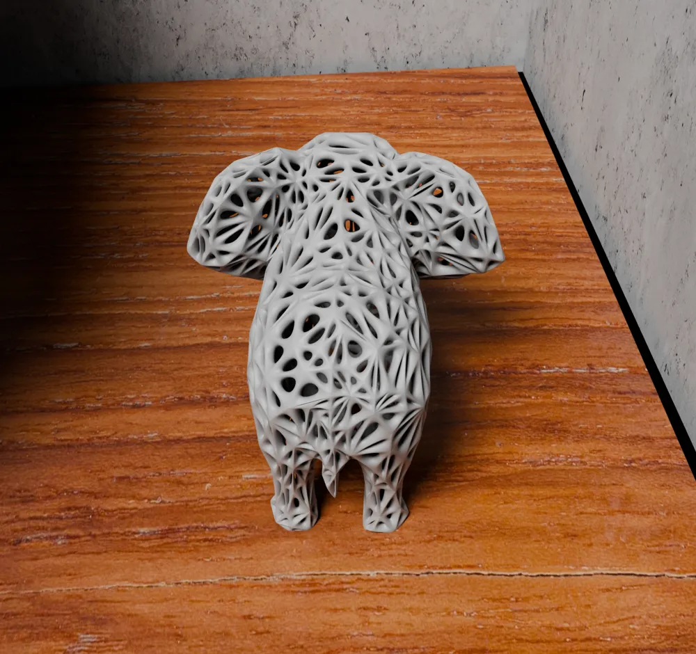Voronoi elephant by Budahazi_Design MakerWorld: Download Free 3D Models
