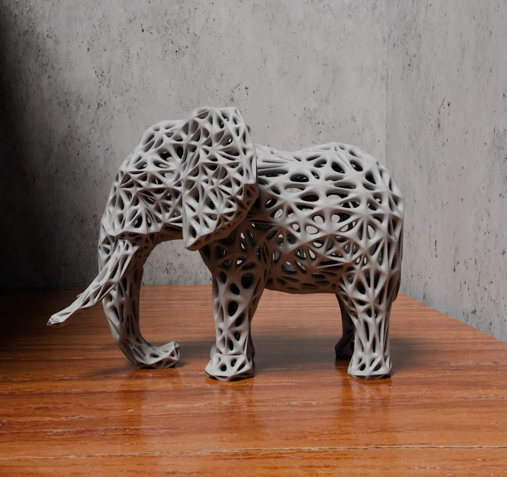 Voronoi elephant by Budahazi_Design MakerWorld: Download Free 3D Models