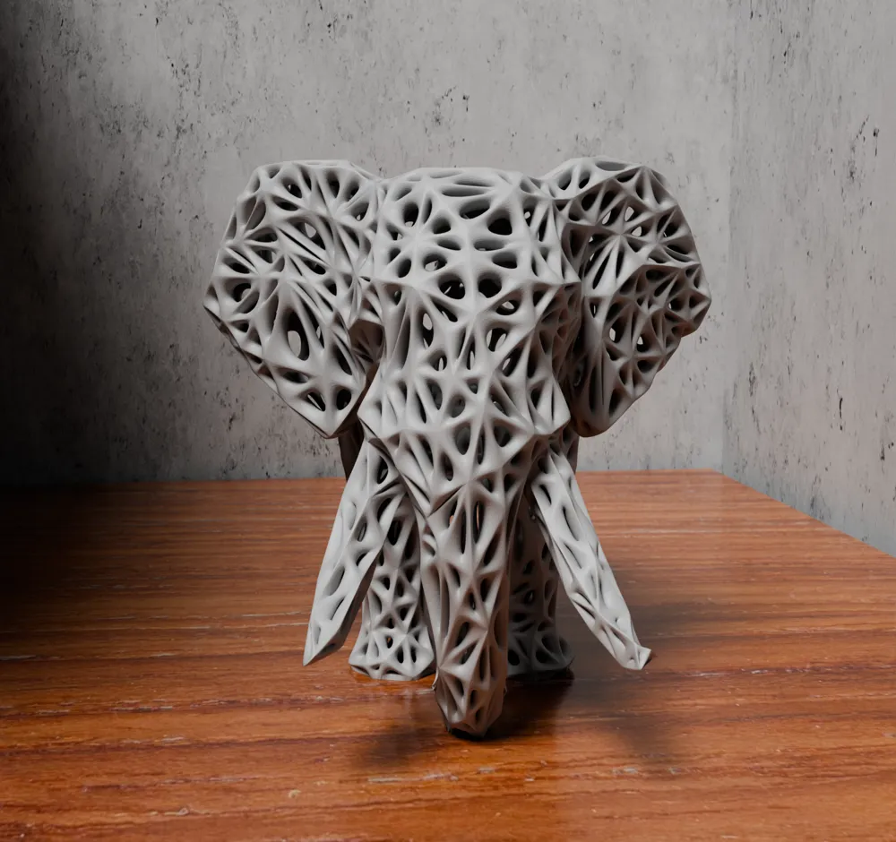 Voronoi elephant by Budahazi_Design - MakerWorld