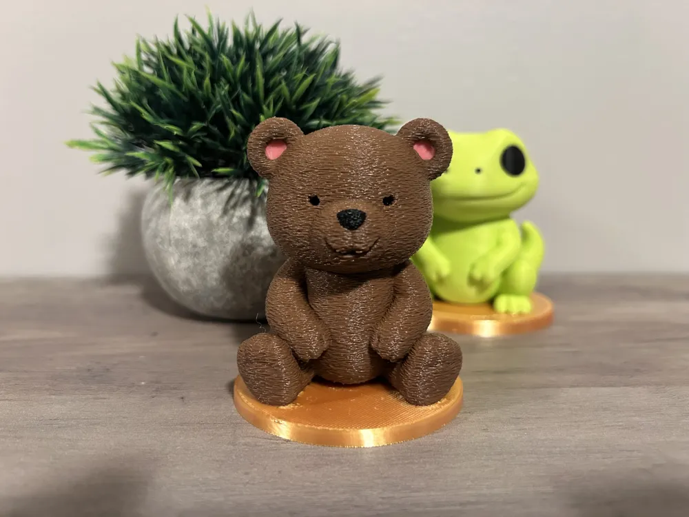 Cute Teddy Bear Desk Pal by K3DPrint MakerWorld: Download Free 3D Models