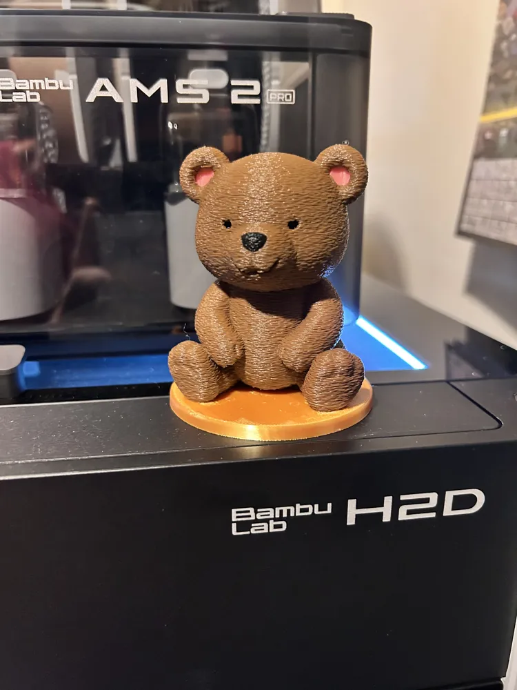 Cute Teddy Bear Desk Pal by K3DPrint MakerWorld: Download Free 3D Models