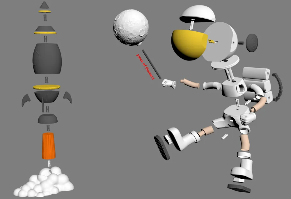 Cute Space Explorer - Little astronaut by Sam HellMyth MakerWorld ...