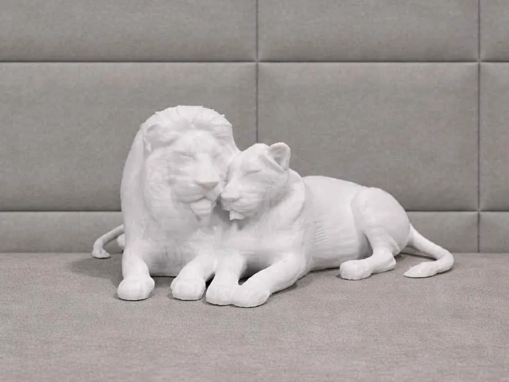 Lion and Lioness - Love - Animals - Free 3D Print Model - MakerWorld