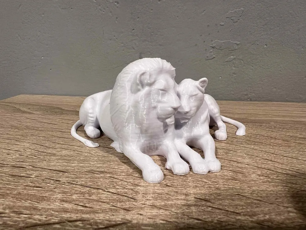 Lion and Lioness - Love - Animals - Free 3D Print Model - MakerWorld