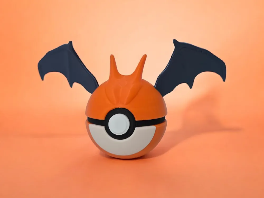#0006 Charizard Pokéball - Multiparts - Free 3D Print Model - MakerWorld