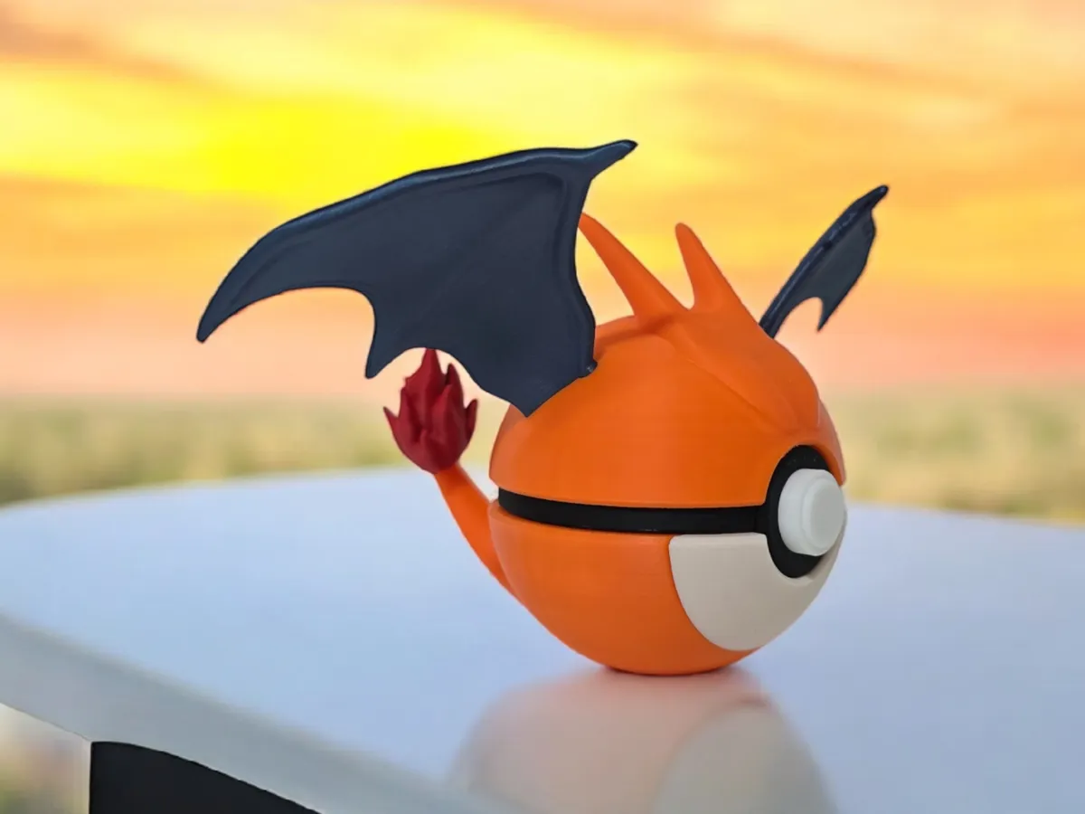 #0006 Charizard Pokéball - Multiparts - Free 3D Print Model - MakerWorld