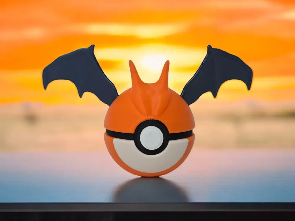 #0006 Charizard Pokéball - Multiparts - Free 3D Print Model - MakerWorld