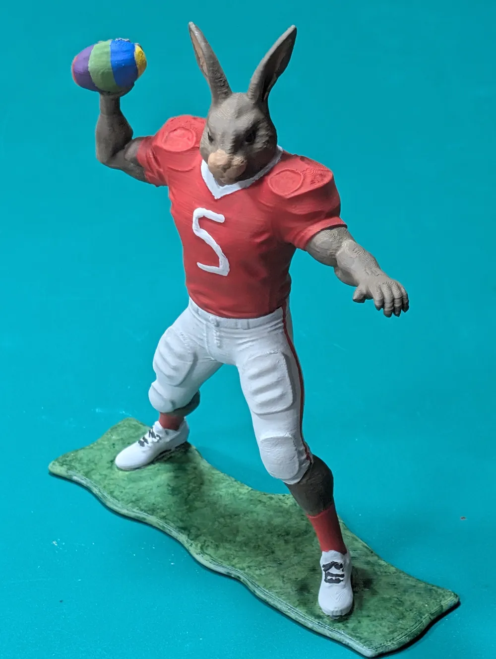 The Easter QB - Egg Football Player - Free 3D Print Model - MakerWorld