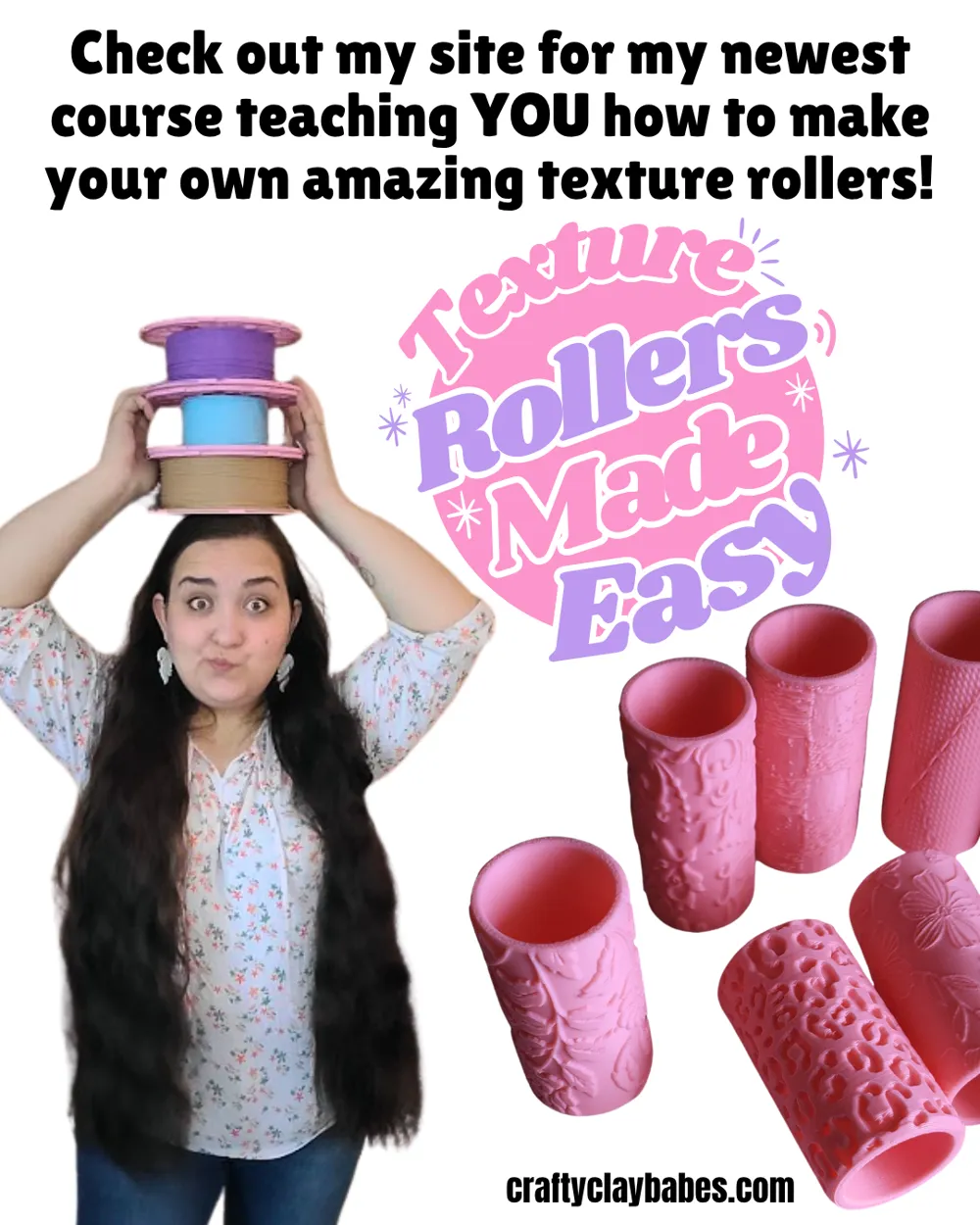Basket Weave Polymer Clay Texture Roller by Crafty Clay Babes x The ...