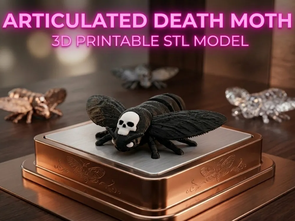 Articulated Death Moth Fidget Toy - Free 3D Print Model - MakerWorld