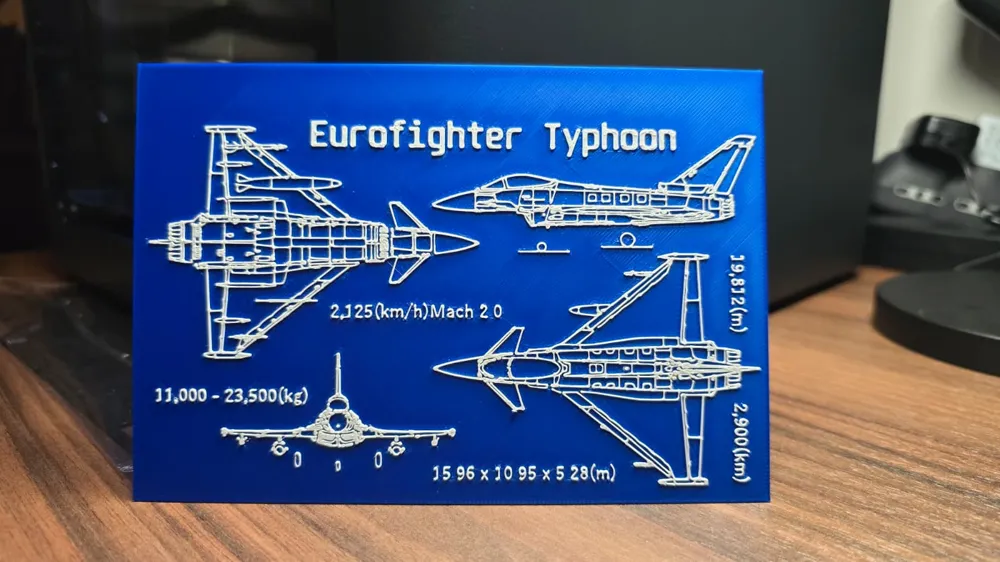 Eurofighter Typhoon blueprint - Modelo de impresión 3D gratuito ...