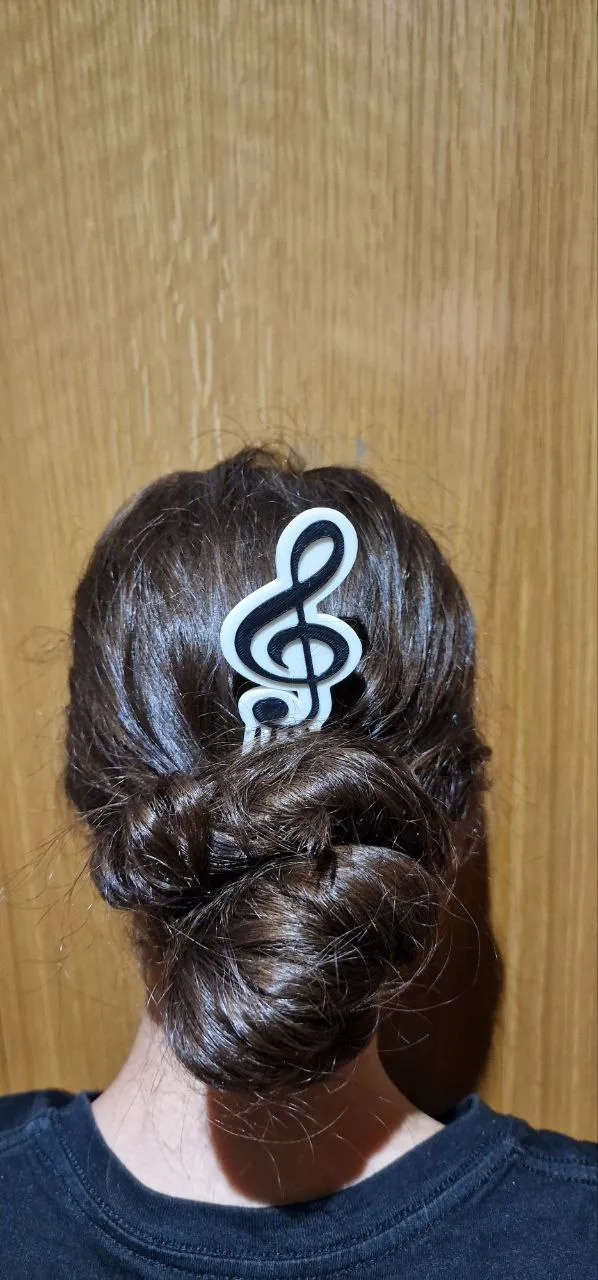 Musical Note Hair Clip Coletero Nota musical by darvil66 - MakerWorld