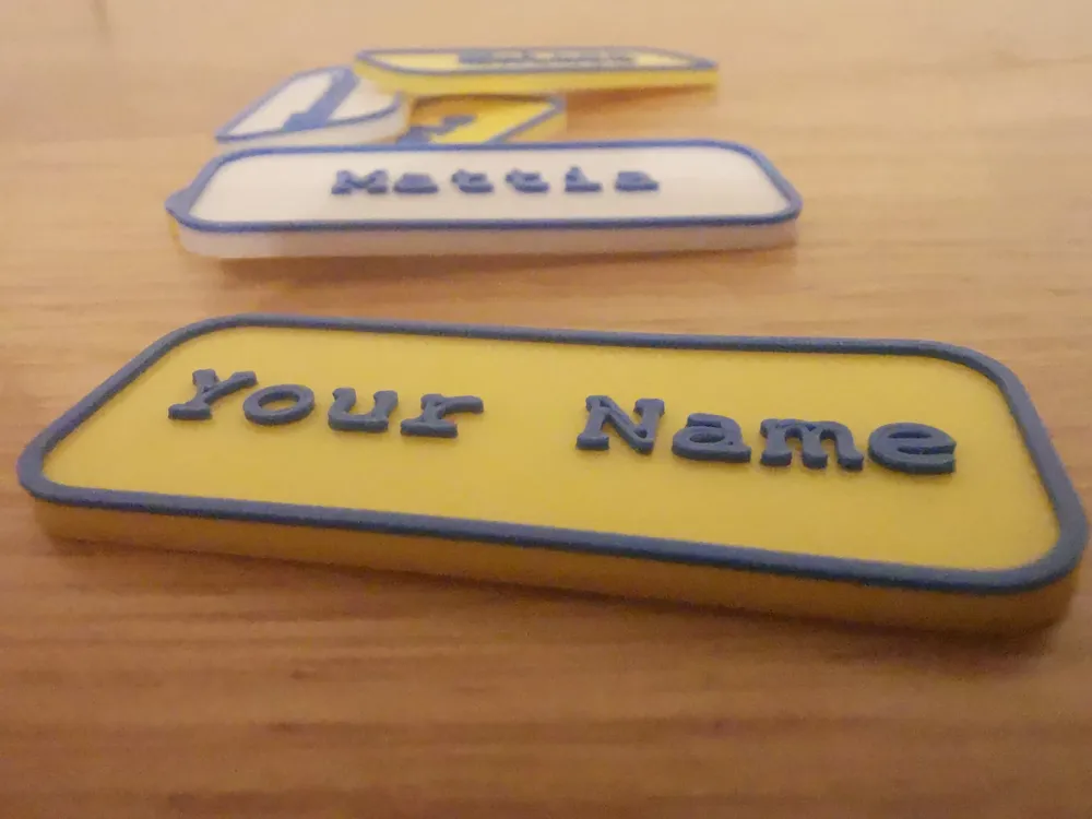 Customizable NAME tag - identification by Kal3Do MakerWorld: Download ...