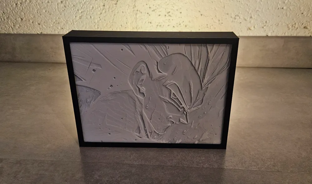 Litofanía Vegeta por gaugo87 MakerWorld: Descarga Modelos 3D Gratuitos