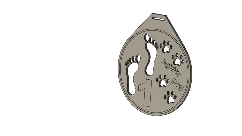 Agility Dog Medal by minciottimarco - MakerWorld