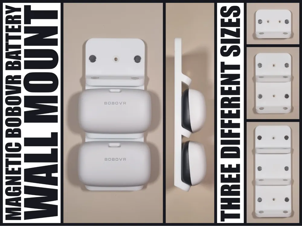Magnetic BOBOVR B100 Battery Wall Mount by Adam Bosher - MakerWorld