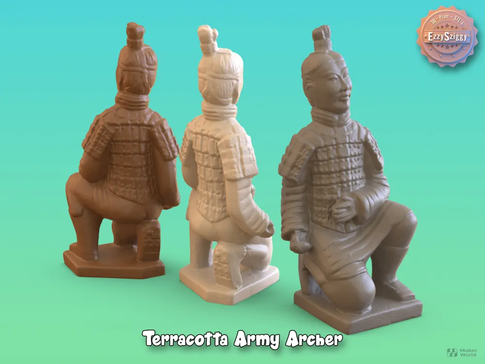Chinese terracotta army archer by EzzySziggy MakerWorld: Download Free 3D Models