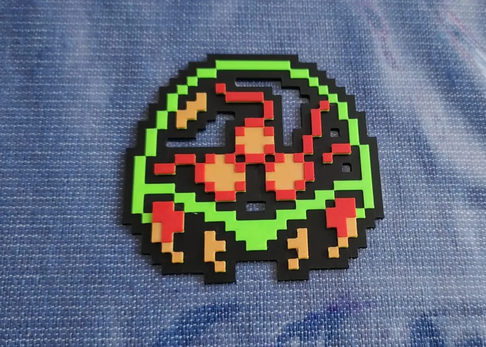 Metroid NES Pixel Coaster by Armando LMakerWorld: Download Free 3D Models