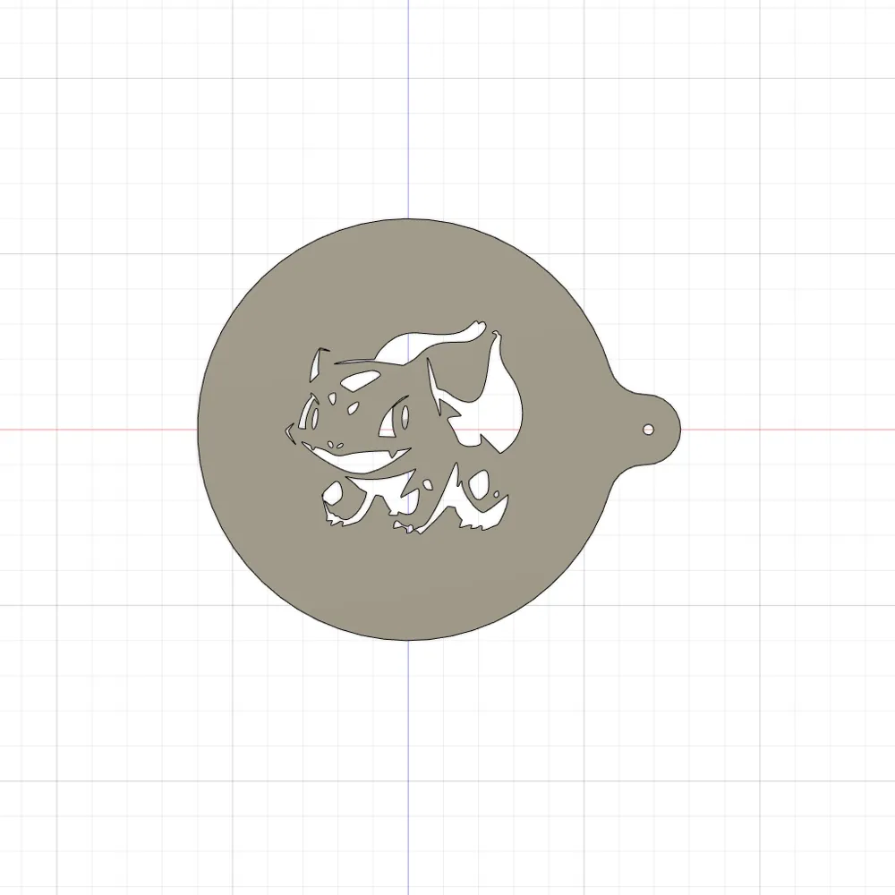 Perfect Bulbasaur Pokemon Latte Art Stencil by Perfect Prints - MakerWorld