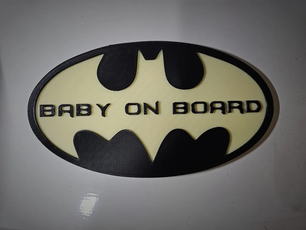3D Printed Batman Logo On Board by ParadoxHMakerWorld: Download Free 3D ...